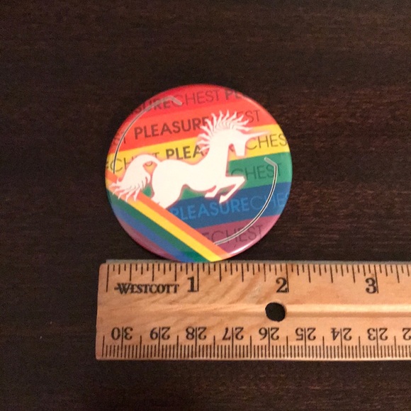 Jewelry | Pride Rainbow Unicorn Pleasure Chest Button | Poshmark